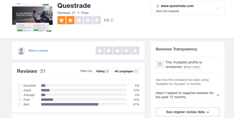 Questrade FX Forex Broker Reviews – a frustrating Canadian platform ...